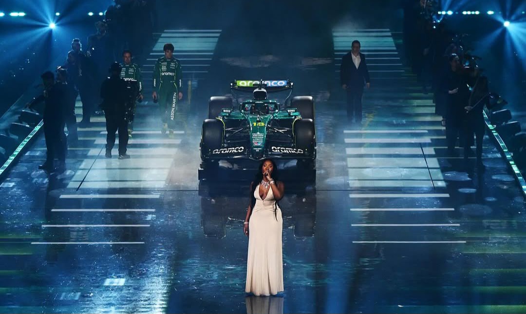 Tems makes history as she performs at Aston Martin's F1 unveiling event