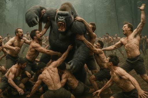 Can a Silver Back Gorilla defeat 100 men?
